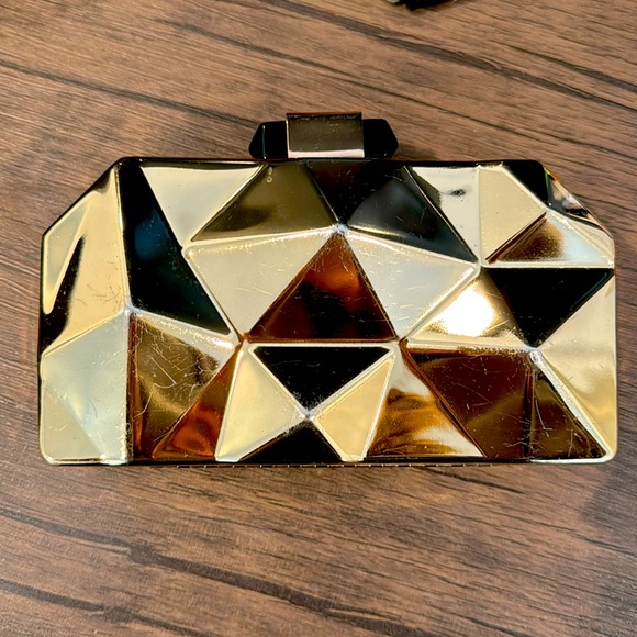 Cache | Bags | Gold Clutch Bag With Chain | Poshmark